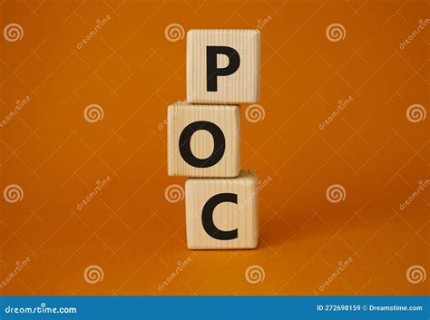Poc Proof Of Concept Symbol Wooden Cubes With Words Poc Beautiful