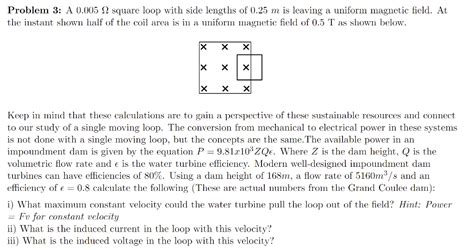 Solved Problem 3 A 0 005 12 Square Loop With Side Lengths Chegg Com