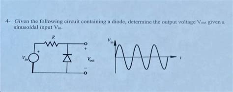 Solved Given The Following Circuit Containing A Diode Chegg