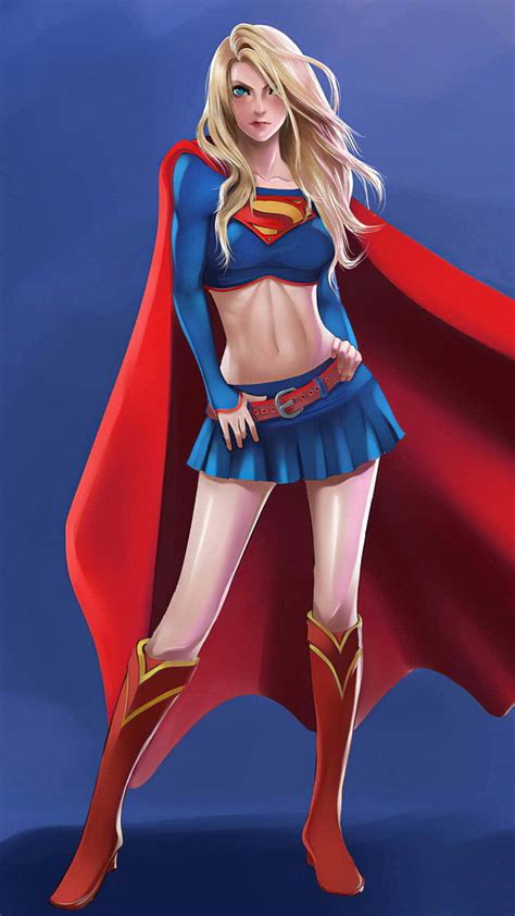 Download Naughty Girl Wearing Superman Attire Wallpaper