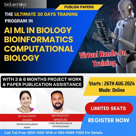 ai ml in biology and bioinformatics summer training program — biotecnika store