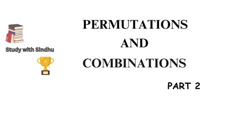 Aptitudepermutations And Combinationspart 2rs Agarwal Youtube
