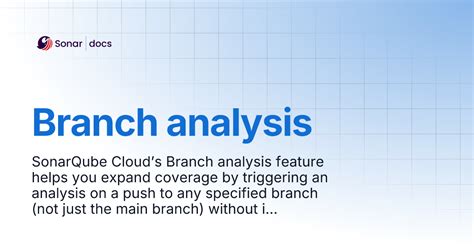 Branch Analysis Sonar Documentation