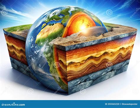 Unveiling Earths Inner Structure A Minimalist Crosssection Of The