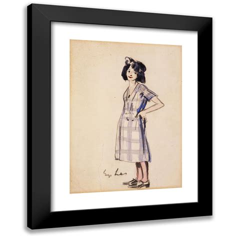 George Luks 18x24 Black Modern Framed Museum Art Print Titled Girl In