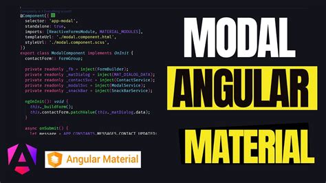 Como Implementar Un Modal De Angular Material En Angular 18 Programacion Youtube