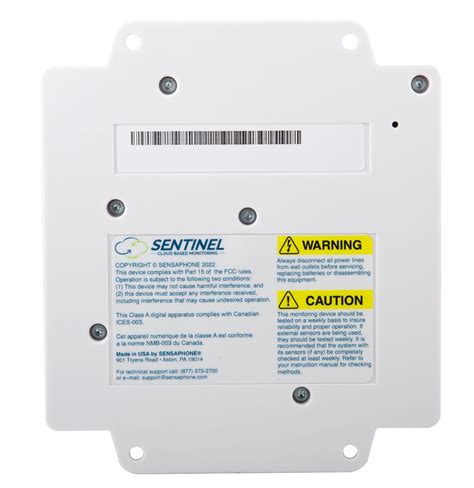 Sensaphone Sentinel Monitoring System Cloud Based Remote Monitoring