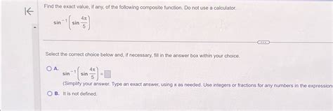 Solved Find The Exact Value If Any Of The Following Chegg