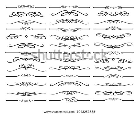 Vector Illustration Set Text Delimiters Ornamental Stock Vector Royalty Free