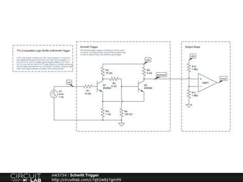 Schmitt Trigger Circuitlab