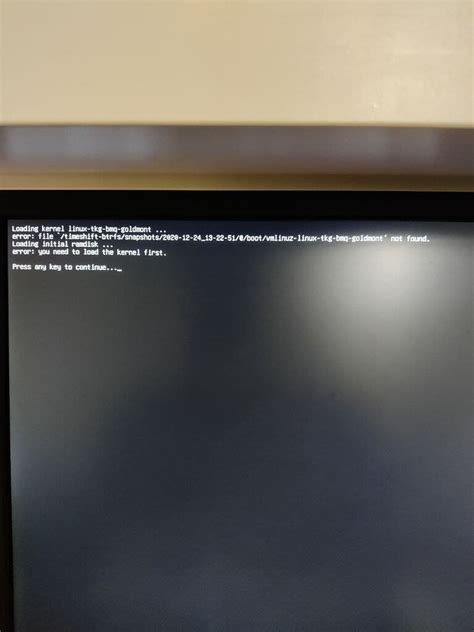 Timeshift Btrfs Not Found Unable To Boot Issues And Assistance