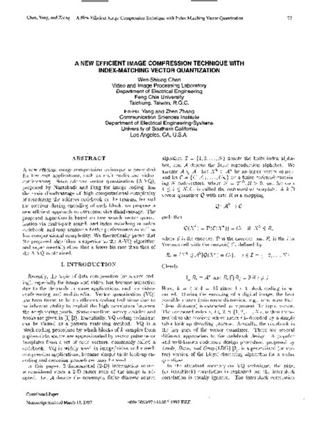 Pdf A New Efficient Image Compression Technique With Index Matching