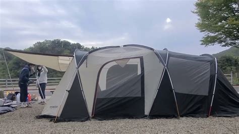 스노우라인 프라임디럭스 텐트추천 후다닥 설치방법 태풍이없어서 아쉽 신기한태풍이 Youtube