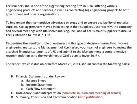 solved xcel builders inc is one of the biggest engineering