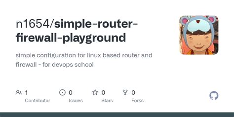 Github N1654simple Router Firewall Playground Simple Configuration For Linux Based Router