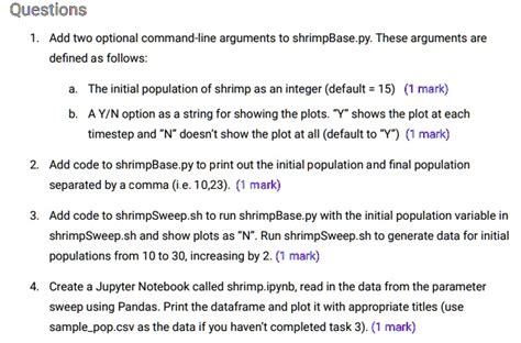 Solved Could Someone Answer These In Python Please Questions 1 Add Two Optional Command