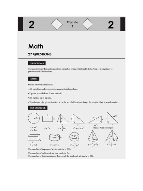 Sat Math Practice Test 2 Module 2 Pdf