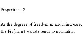 Statistical Distributions Fisher F Distribution Properties