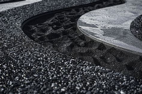 Pavement Pattern Is Filled With Patterns And Pebbles With Generative Ai Stock Image Image Of