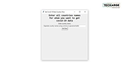Covid Tracker Application Using Python TECHARGE