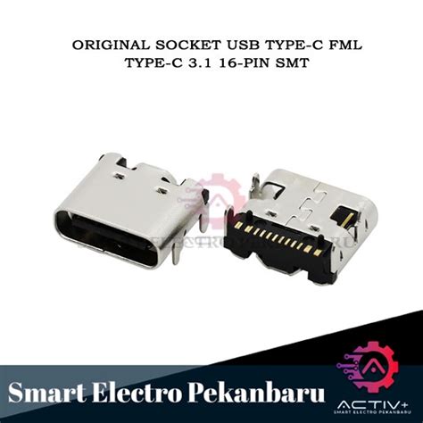 Original Socket Type C Female 16 Pin Usb 31 Smt Hd 16pin Smd Female