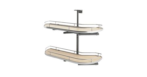Rev A Shelf LMP Modern W Soft Close Pivot Swing Pull Out Two Tier Solid Bottom