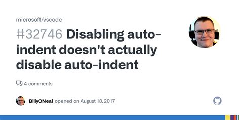 Disabling Auto Indent Doesn T Actually Disable Auto Indent Issue Microsoft Vscode
