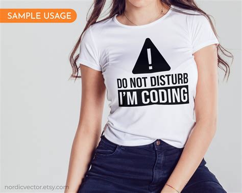 Programmer Quote Svg Dont Disturb Im Coding Warning Sign Programming Svg Coder Svg Png