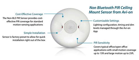 non ble pir sensor avi on labs lighting controls and wireless