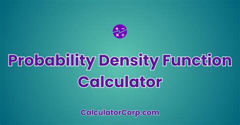 Probability Density Function Calculator