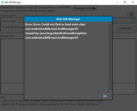 SDK Manager Class Error B X Programming Forum