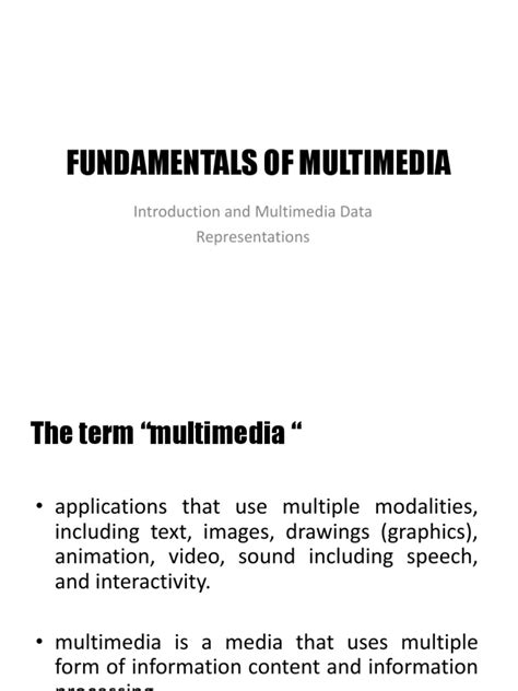 Multimedia Fundamentals Pdf Multimedia Graphics