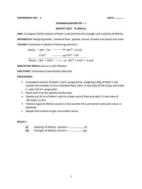 Chemistry Practicals Class Xii 2021 Pdf Ammonium Salt Chemistry