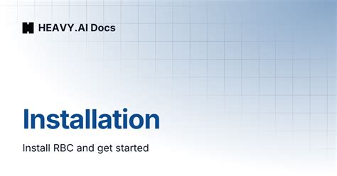 installation heavy ai docs