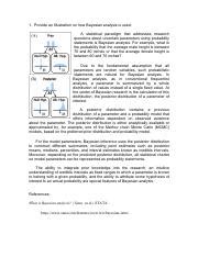 Bayesian Analysis Pdf Provide An Illustration On How Bayesian Analysis Is Used A