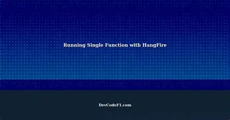 Running A Single Function With Hangfires Enqueue In C