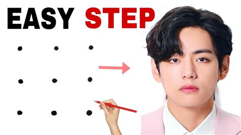 How To Draw Bts V Kim Taehyung Drawing Bts Army Drawing Youtube