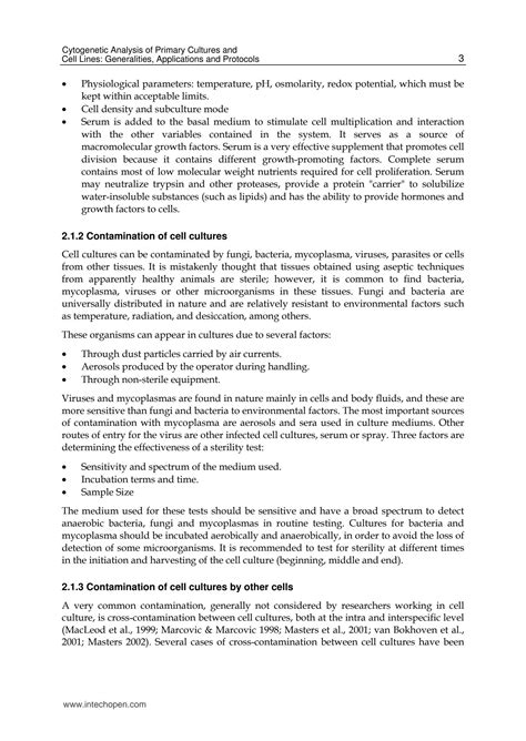 Solution Cytogenetic Analysis Of Primary Cultures And Cell Lines Generalities Applications And