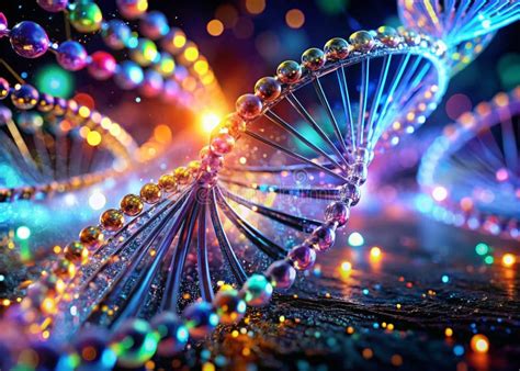 Intricate 3d Helix Binary Code And Tiltshift Effect A Stunning Miniature Perspective On Digital