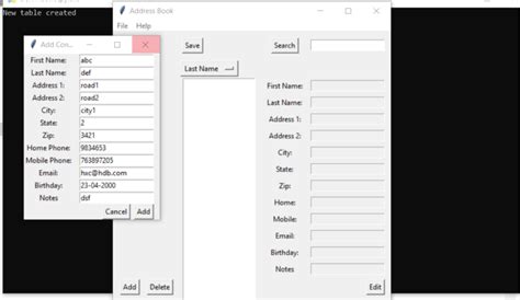 Address Book In Python With Source Code Source Code And Projects