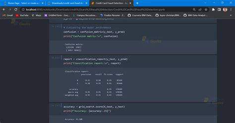 Credit Card Fraud Detection Using Machine Learning Python Geeks