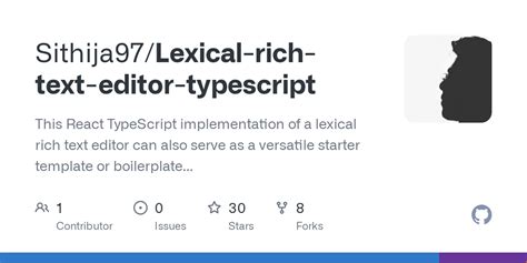GitHub Sithija Lexical Rich Text Editor Typescript This React TypeScript Implementation Of