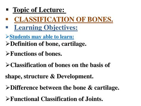 Solution Classification Of Bones Studypool