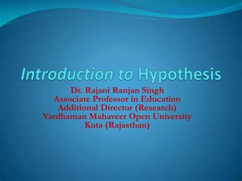 PPT Introduction To Hypothesis PowerPoint Presentation Free Download ID 3141489
