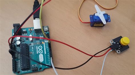 arduino uno 로 switch button 모듈을 사용해 sg90 서보모터 회전 시키기 youtube