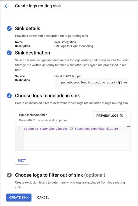 Google Kubernetes Engine GKE Setup For Workbench Expel Help Center
