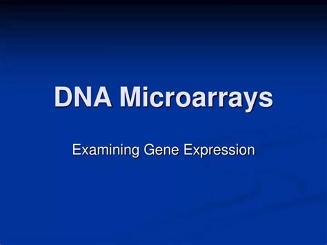 ppt dna microarrays powerpoint presentation free download id 3696534