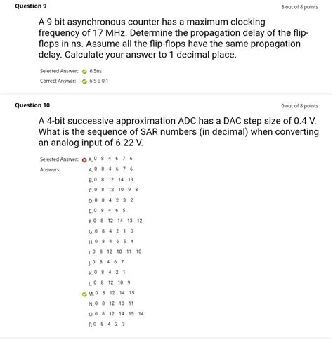 Solved 8 Out Of 8 Points A 9 Bit Asynchronous Counter Has A
