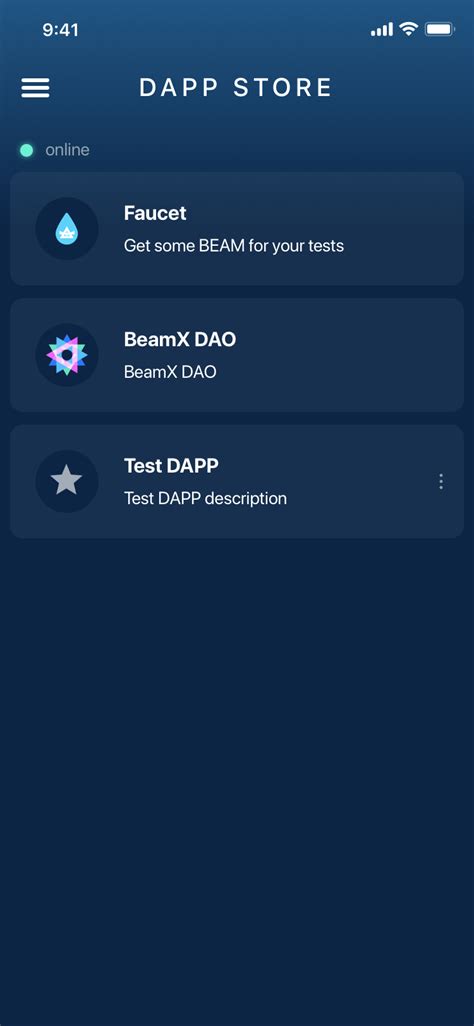 Dapp Store Mobile View · Issue 806 · Beammw Beam Ui · Github