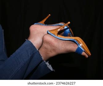 High Heels Nylon Feet Closeup Stock Photo Shutterstock